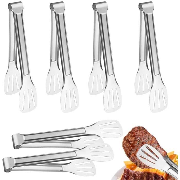 6PCS Pinces de cuisine, Pinces de service en acier inoxydable Pinces de ...