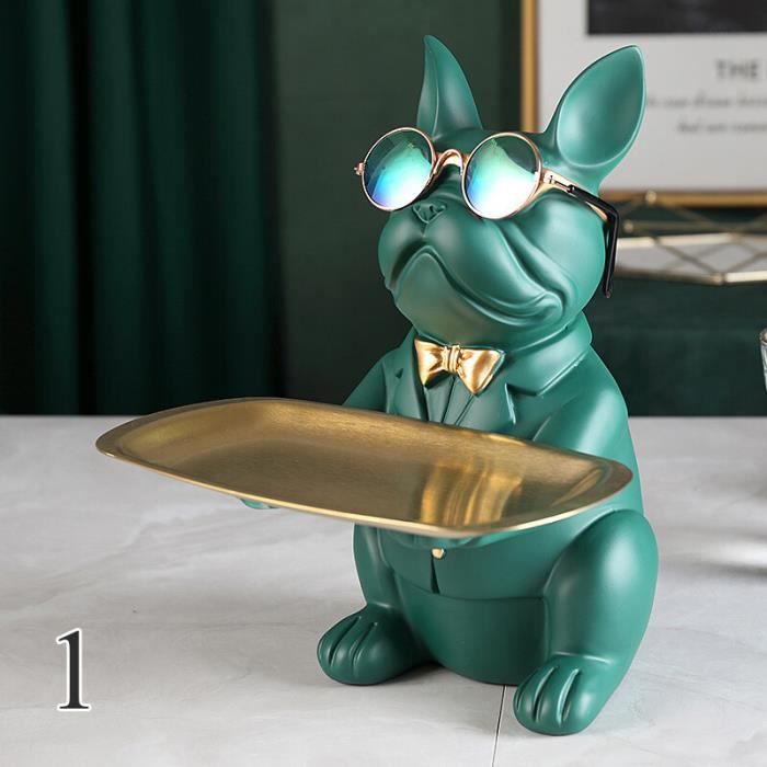 Objets décoratifs,Statue de bouledogue en résine,Figurine de banque ...