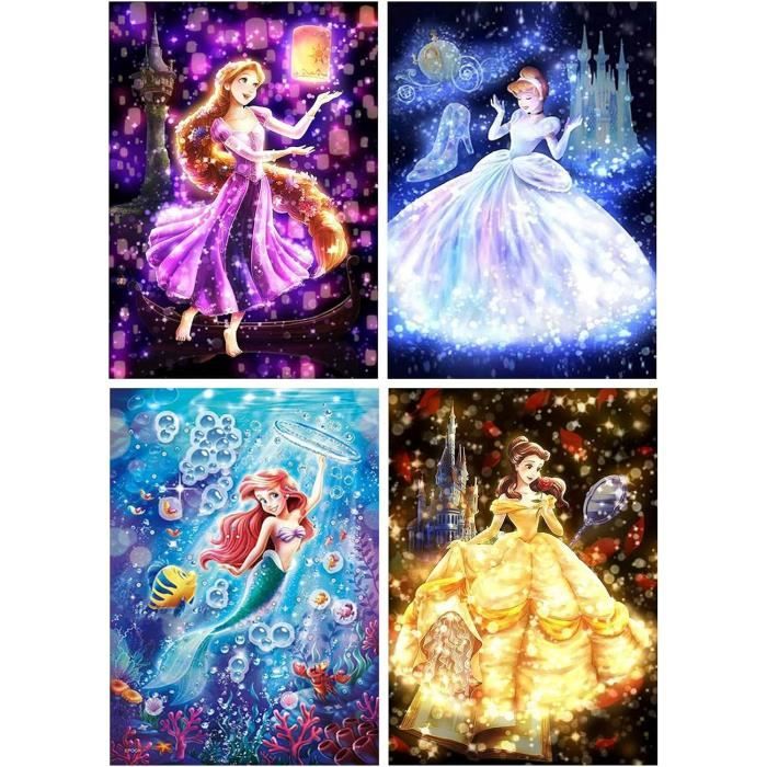 4 Pack Diamond Painting Princesse 30X40 Cm Diamant Painting Princesse ...