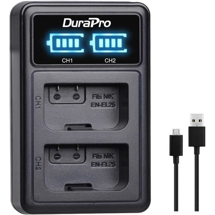 Rapid LED Dual USB EN-EL25 Chargeur de batterie pour appareils photo ...