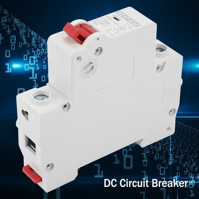 Cikonielf Disjoncteur Miniature DC circuit breaker 1P, leakage protection circuit breaker 250V ...
