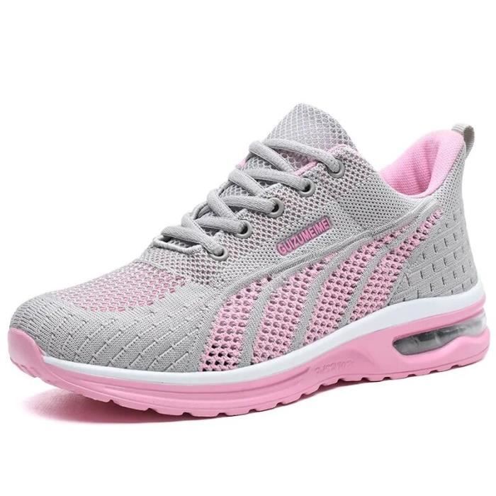 Chaussures de sport à semelle souple en maille pour femmes - AY™ - Gris ...