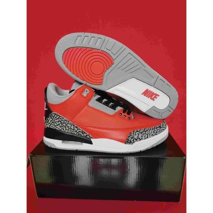 Basket Retro - Chaussures de Sport Homme Femme Rouge Rouge - Cdiscount ...