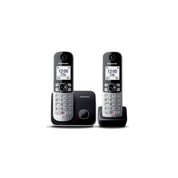 PANASONIC KXTG6852FRB | Téléphone sans Fil DECT, Répondeur Numérique, Mains Libres ...