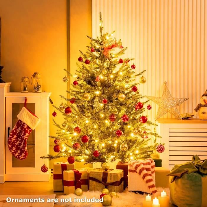 Sapin de Noël Artificiel Lumineux - RELAX4LIFE- 135CM - 8 Modes d ...