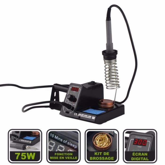 Station fer a souder électrique 75W - écran digital - Cdiscount Bricolage