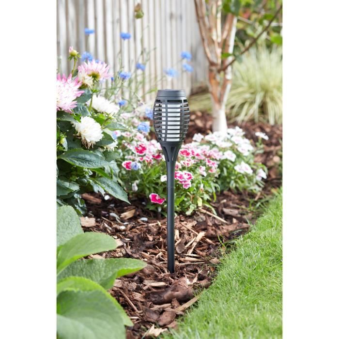 Lot de 5 torches solaires effet flamboyant Party Flaming SMART GARDEN ...