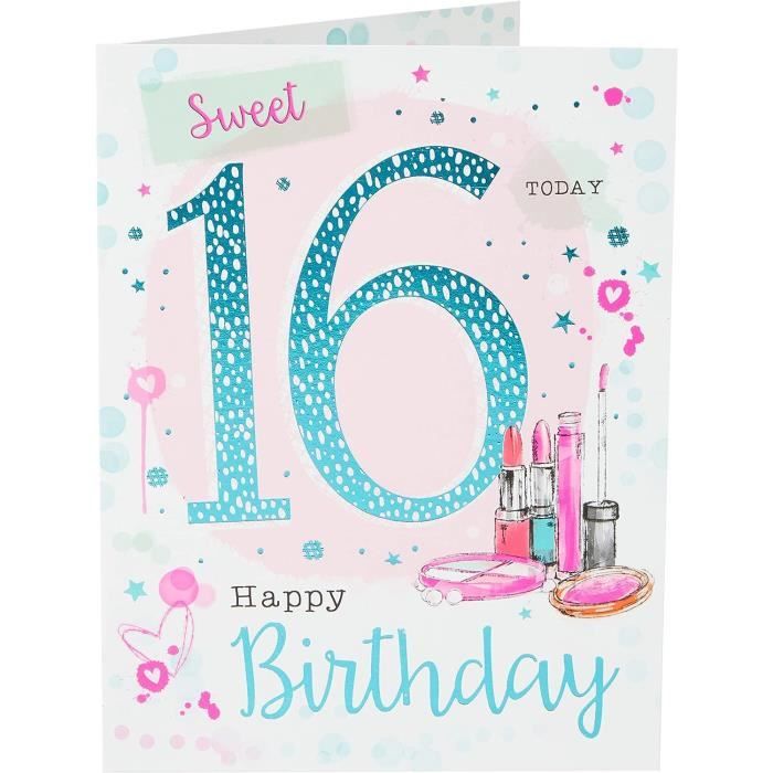 Piccadilly Greetings Carte d'anniversaire traditionnelle pour enfant 16 ...