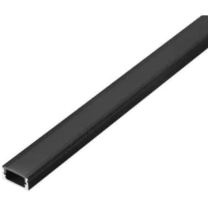 Profilé Aluminium Noir Large 2m avec Cache Opaque[S527] - Cdiscount Jardin