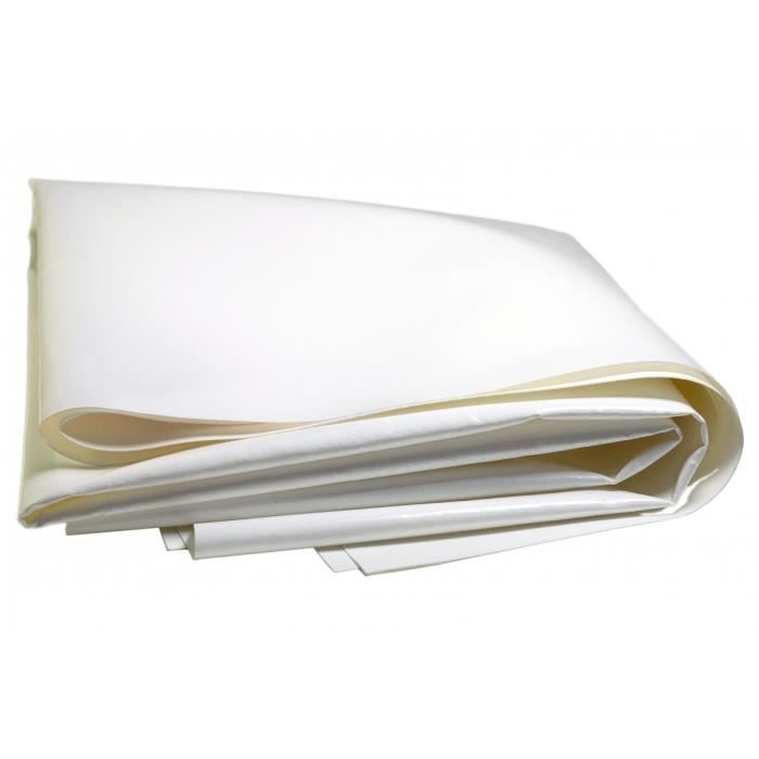 Bâche 4 x 6 m BLANCHE PVC 680g - 6 x 4m - blanche garantie plus de 10 ...