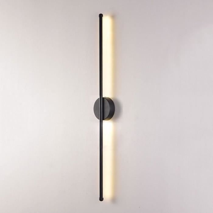 Applique Murale Linéaire Led Moderne Longue Applique Murale Noir Mat ...