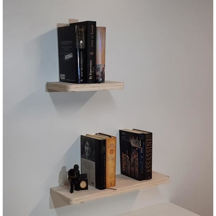 Étagère Murale. Étagère Murale En Bois Avec Radio 50 X 19 X 3 Cm. Jusqu'À 25 Kg Contreplaqué Ch ...