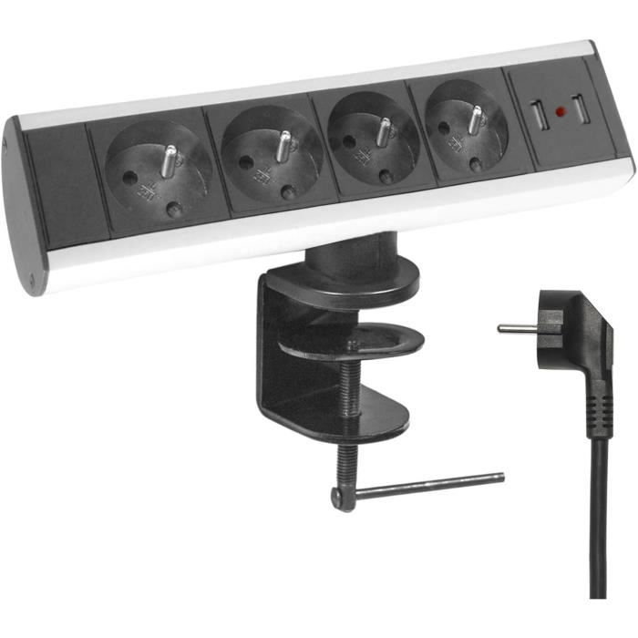 Prise Pour Plan De Travail 4 Prises 2 Usb Bloc Prise Cuisine Pas Besoin ...