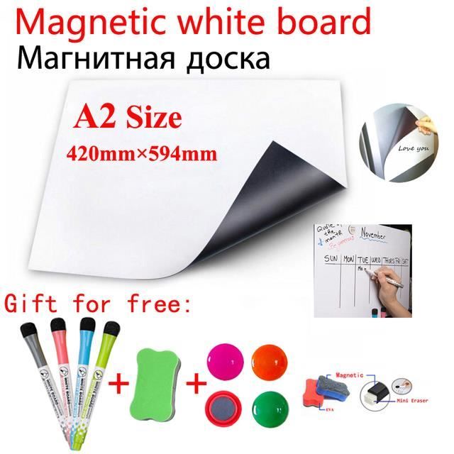Tableau blanc,A2-QC4Pen1Eraser4T--Autocollant Magnétique Doux Pour ...