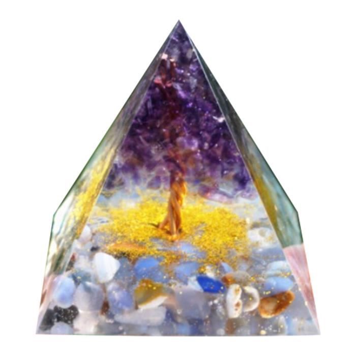 GALET,Gem Pyramid D--Pyramide Orgonite, cristaux de guérison ...