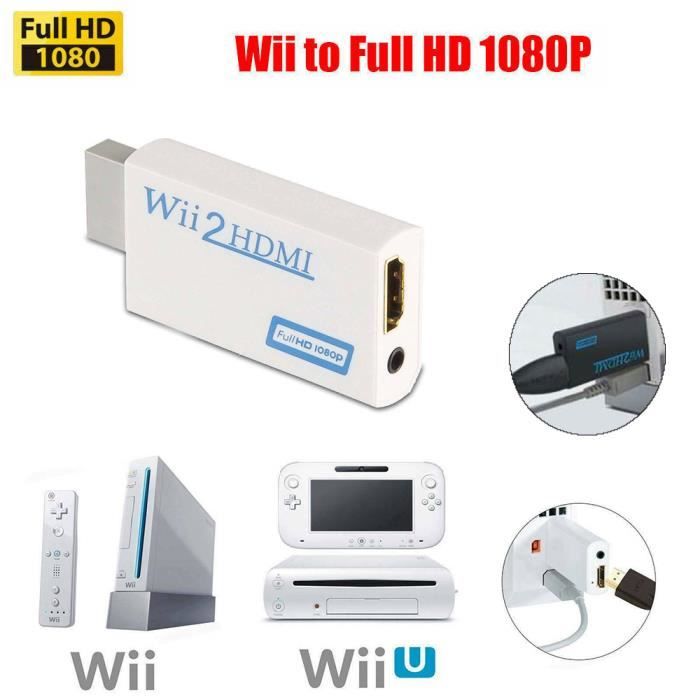 Convertisseur Wii vers HDMI 1080P Adaptateur convertisseur Full HD ...