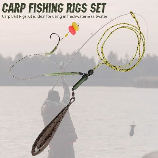 Set Per Pesca Alla Carpa Inline Rig Con Piombo Da Pesca, Pesi, Tubi In ...