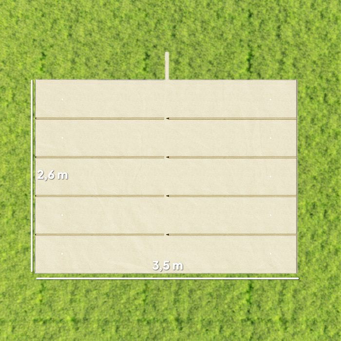 Toile de toit pour pergola - Outsunny - 10 œillets de drainage - tissu ...
