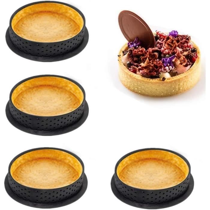 8PCS anneau de tarte perforé moule à gâteau rond moules à gâteau ...