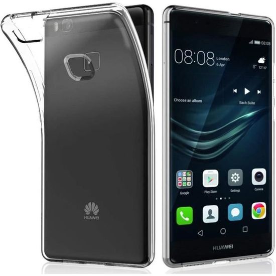 Cas Transparent Huawei P9 Lite Absorption Flexible de Choc Shell de ...