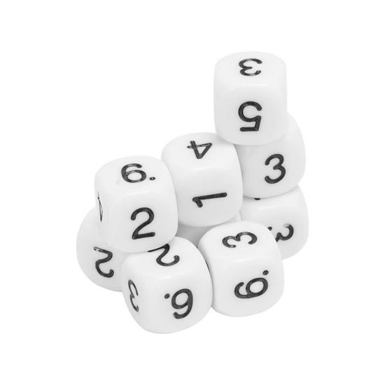 Lot 20 dés dé à Jouer dés a jouer Blanc NOUVEAU RUIDA - Cdiscount Jeux ...