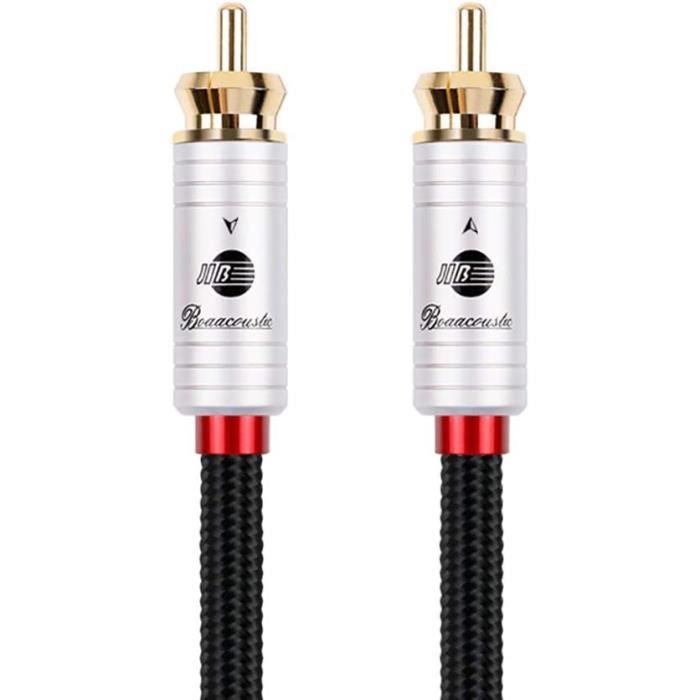 JIB Boaacoustic Subwoofer Câble,Câble RCA mâle vers mâle Dispose de ...