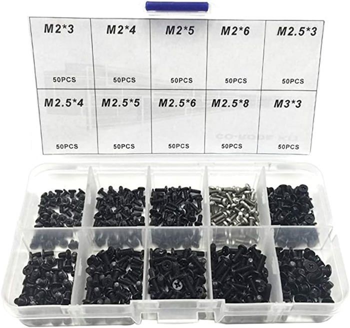 Kit de Vis Ordinateur Portable 500 PCS Vis M2 M2.5 M3, Kit de Vis pour Ordinateur Portable ...