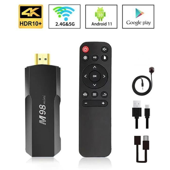 TV Box M98 4K TV Stick Android 10 boîtier TV intelligent - H313 - 2G + 16G WiFi 24G HDR 10 ...