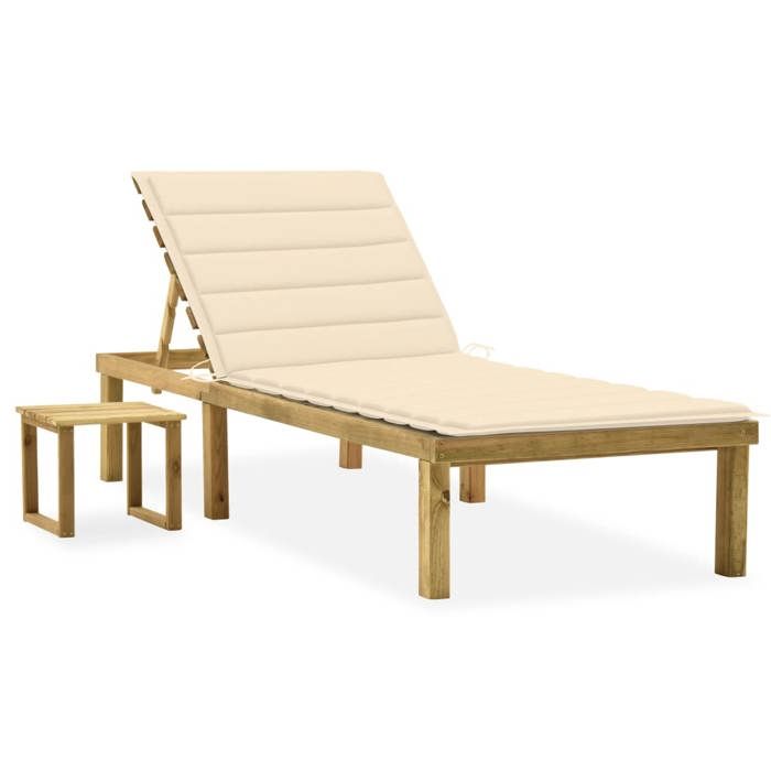 "Remise"Chaise longue - JMS - Bain de soleil de jardin avec table et ...