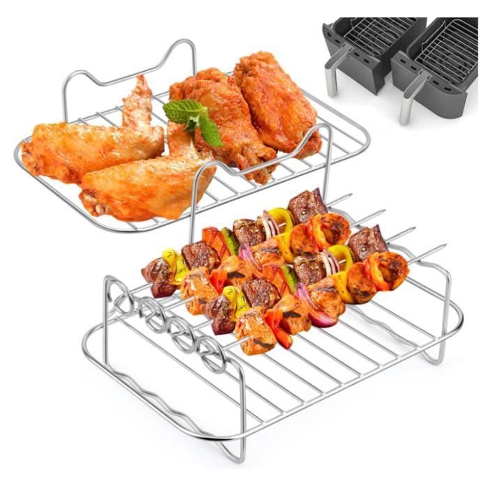 Accessoires pour Friteuse en Acier Inoxydable 304 Support Multifonction Double Couche avec ...