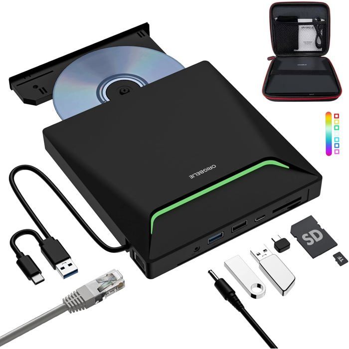 Le Plus Récent Lecteur DVD Externe, USB 3.0 graveur CD avec Adaptateur ...