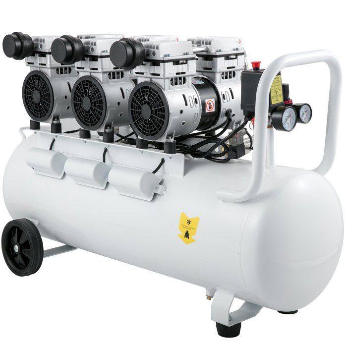 Compresseur d'air sans huile Whisper Compressor 80L, silencieux, avec 2 ...