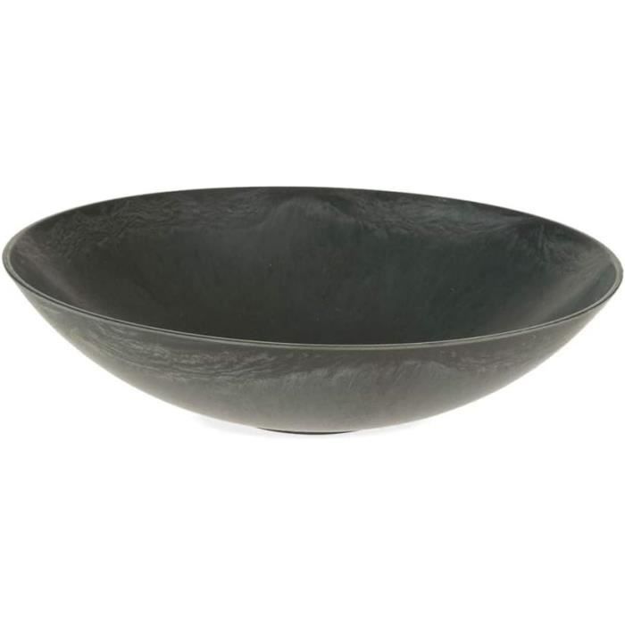 Pot De Fleurs Plat Rond Pour Jardinière Bol En Plastique Aspect Marbre ...