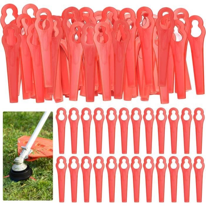 Lames en Plastique de Rechange, 50 Pièces Lames de Tondeuse, Tondeuse à Gazon en Plastique Lames ...