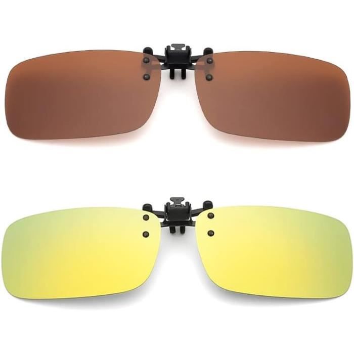 Lunettes de soleil à clips polarisées, Lunettes de soleil anti-Glare ...