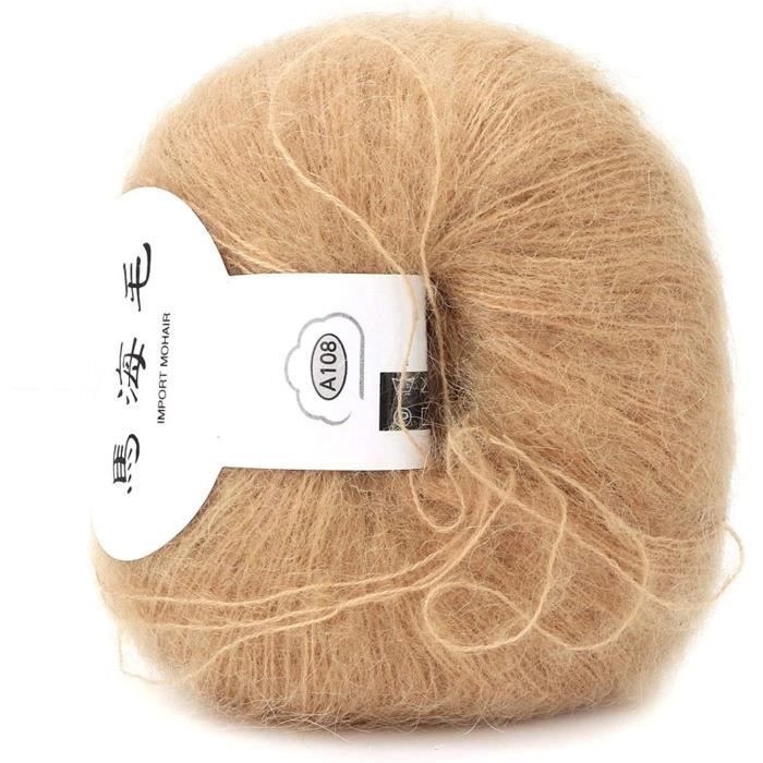 Fil de laine angora long tricot Mohair Pashm doux populaire chaud (avec ...