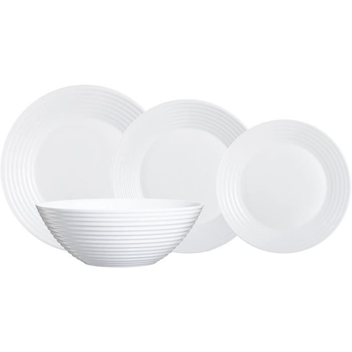 ASSIETTE Luminarc 9123271 Service de Table Harena 19 pièces, Verre ...
