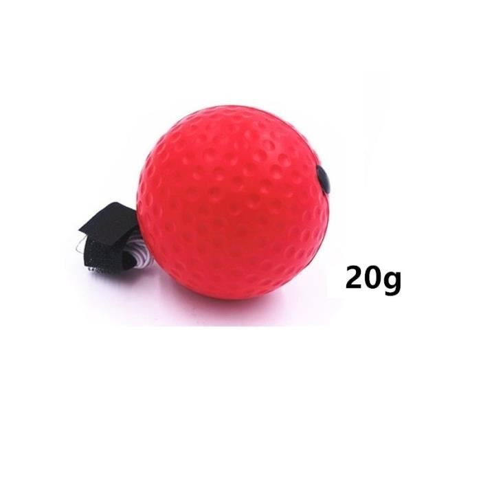 Red ball 20g - Ballon de boxe réflexe, bandeau en Silicone avec boucle ...