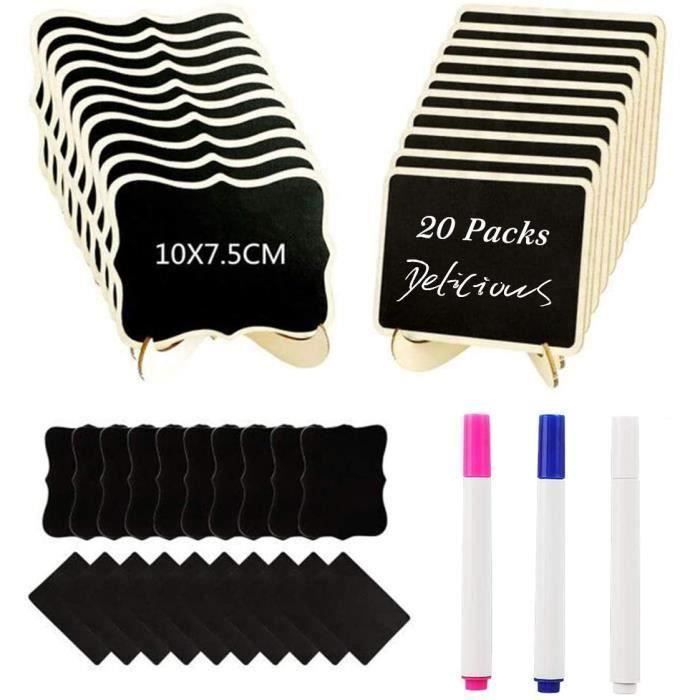 HUIXI- Mini tableau noir - 20 Packs petits tableaux noirs ...