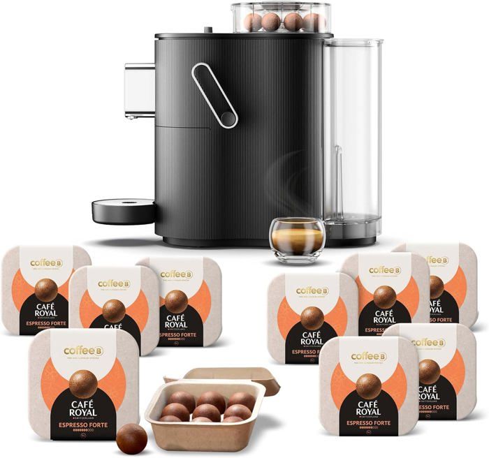 Machine à Café CoffeeB Globe Noir 1.3L avec 90 Coffee Balls Espresso ...