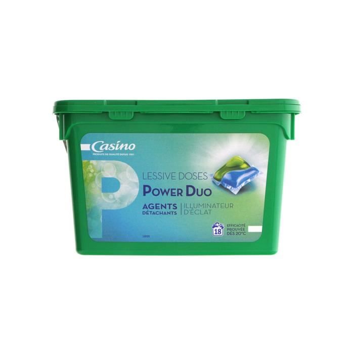 Lessives doses power duo Casino - x18 - Cdiscount Electroménager