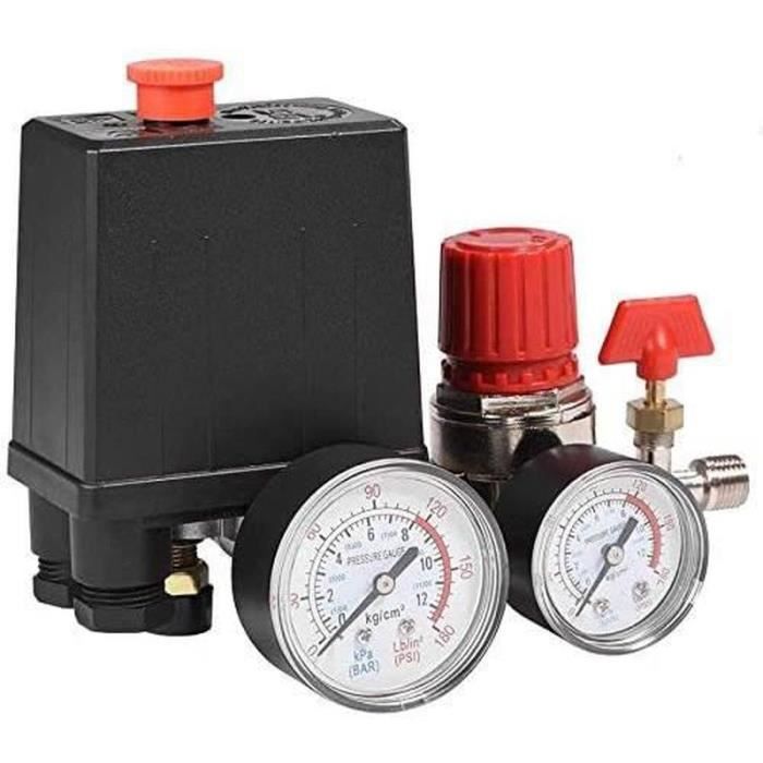 Pressostat pour compresseur d'air monophasé 90120PSI à 4 ports avec ...