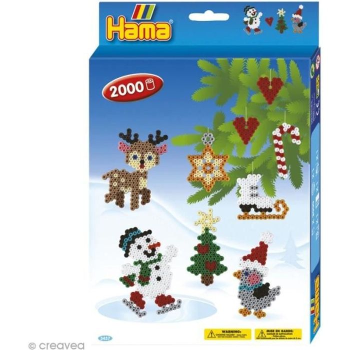 Coffret Perles Hama Midi Noël 2 - 2000 perles - HAMA - Jeu de perles ...