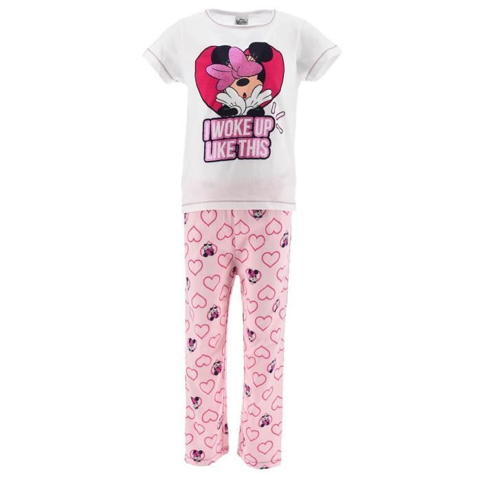 Pyjama Long Coton Fille Minnie Mouse - Disney - I Woke Up Like This ...