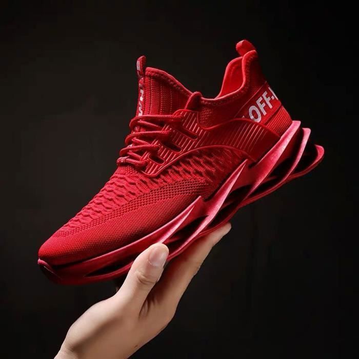 Baskets Pour Hommes Running Sneakers Été Rouge - Cdiscount Sport