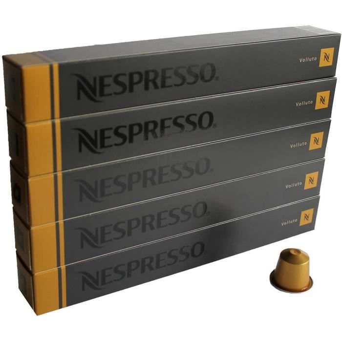 Nespresso Lot de 50 capsules de café Volluto Espresso Assortiment ...