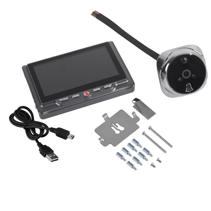 Pwshymi-Caméra de porte Visionneuse de porte numérique et sonnette ...