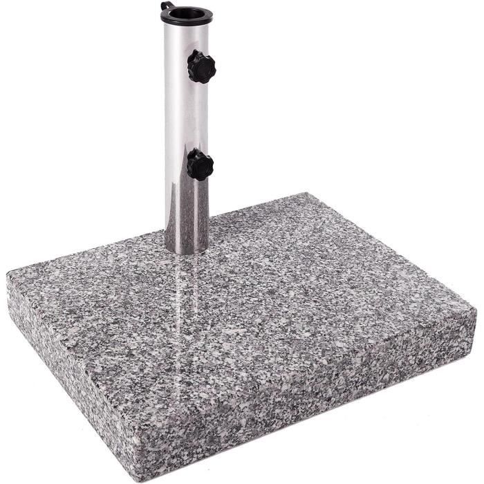 Pied de parasol en granite pour parasol de balcon 45 x 35 x 7 cm[S242] - Cdiscount Jardin