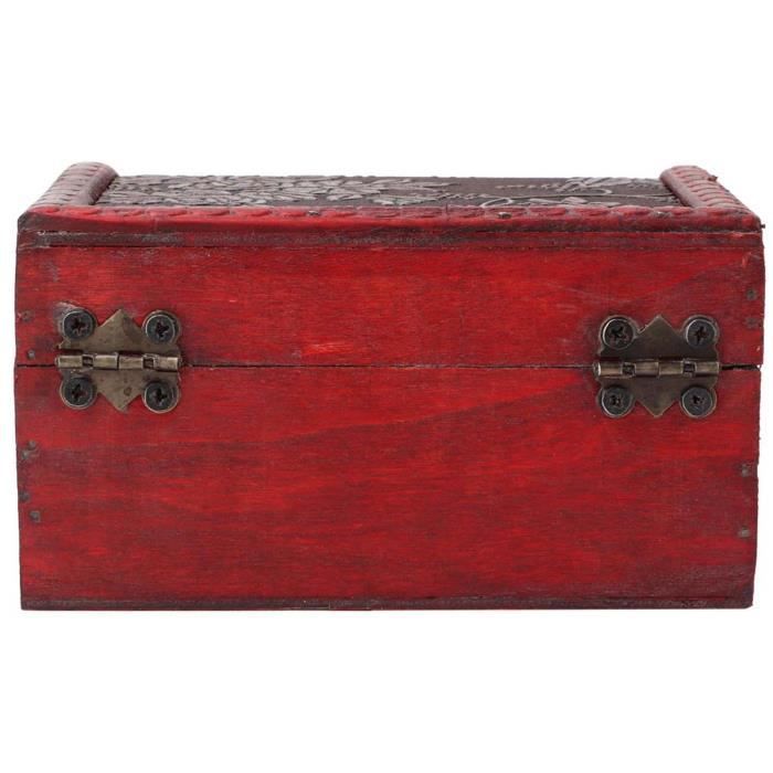 CHE Bote de rangement Wooden Treasure Box Vintage European Jewelry ...