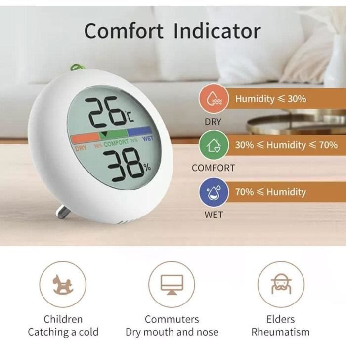 Thermomètre Hygromètre Numérique Rond Pour Chambre M3O1[H4998] - Cdiscount Jardin